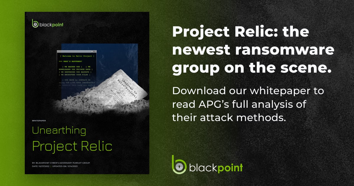Unearthing Project Relic – Blackpoint Whitepaper